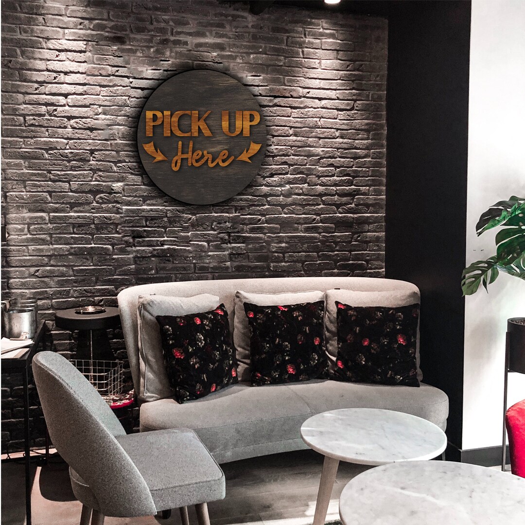 Pick up Here Wood Sign, Pick up Here Hanging Sign, Pick up Here Wooden ...