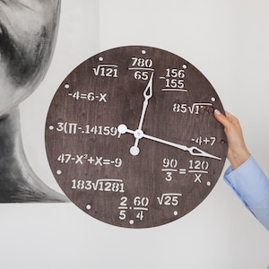 Math Wall Clock, Teacher Wall Clock, Gift for Math Teacher, Mathematics ...