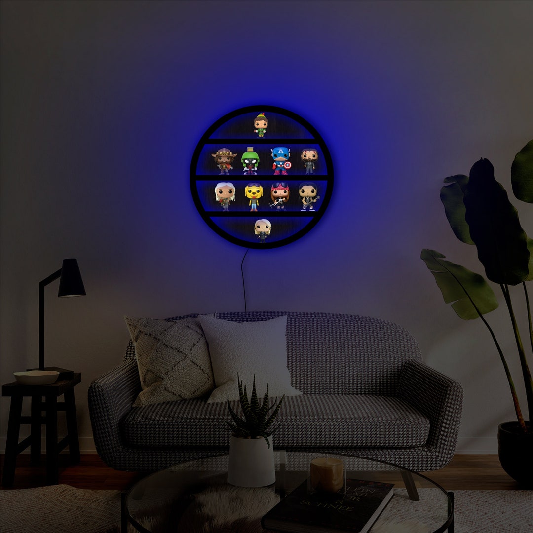 Figure Display Shelf Wood, Display Shelf for Collectables, Display ...