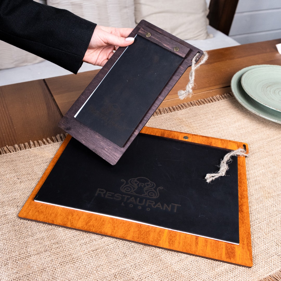 Restaurant Menu Cover, Personalized Menu Holder, Menu Holder Leather ...