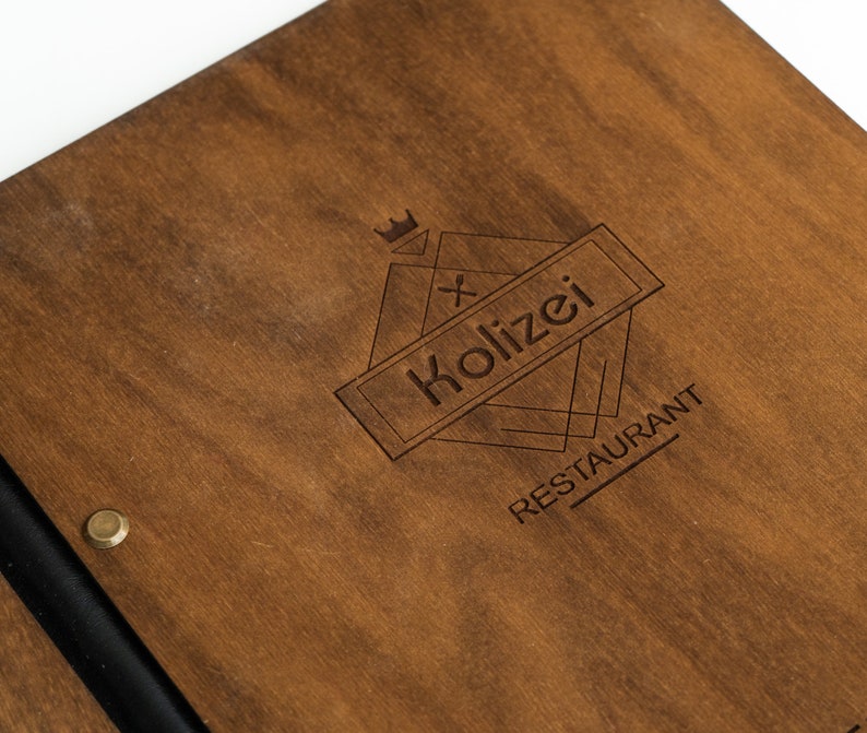 Wood Restaurant Menu Wooden Menu Cover Personalized - Etsy
