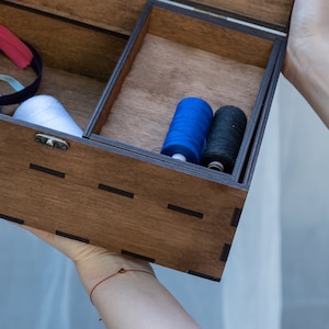 Sewing Storage Box, Tool Kit Personalized, Sewing Kit Box, Beginners ...