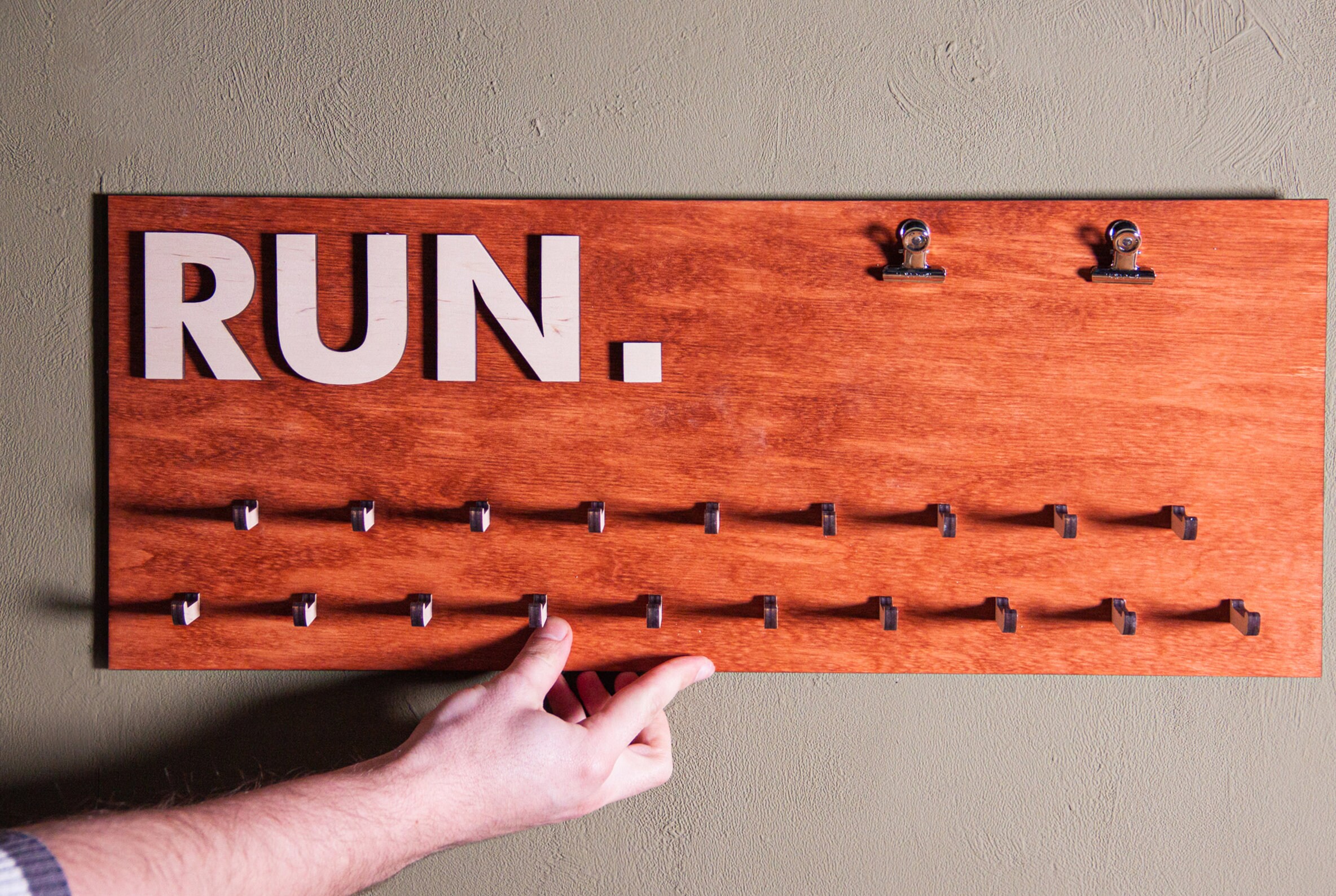 Medal Display Wall, Sports Medal Holder, Wood Medal Hanger, Medal ...