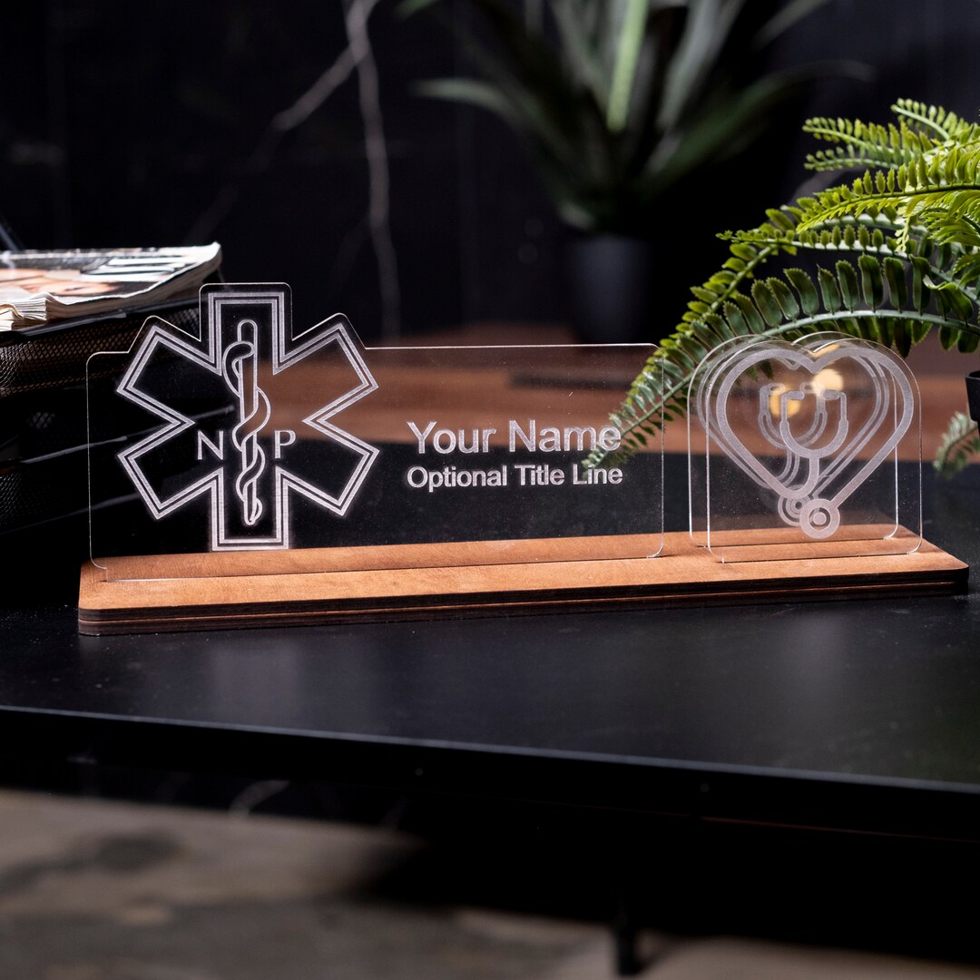 Doctor Desk Name Plate, Personalized Desk Name Plate Sign, Nurse Desk ...