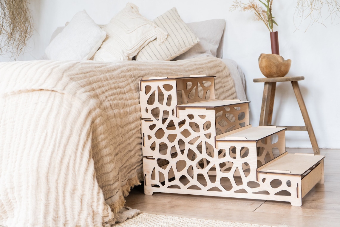 Dog Steps for High Bed Dog Stairs for Tall Bed Wood Dog - Etsy