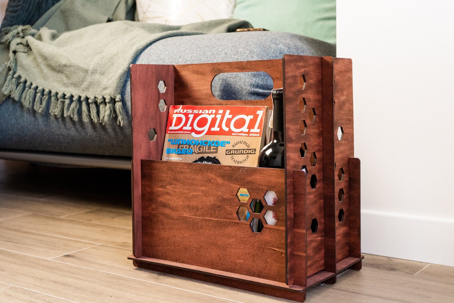 Magazine Rack Floor Magazine Rack Wood Magazine Holder - Etsy