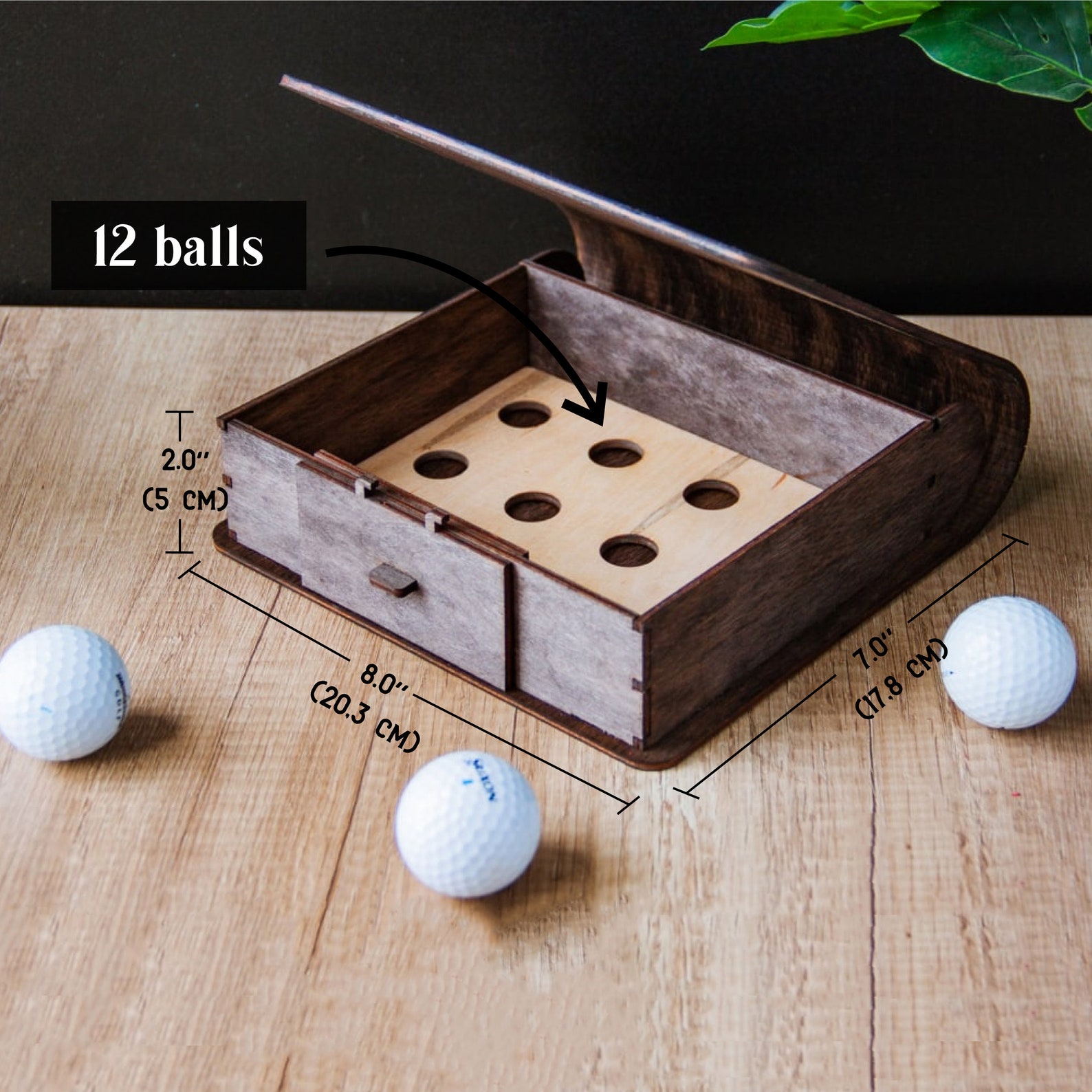 Golf Ball Box,wooden Golf Box,golf Ball Holder,golf Ball Storage,wood ...