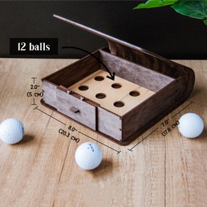 Golf Ball Box,wooden Golf Box,golf Ball Holder,golf Ball Storage,wood ...