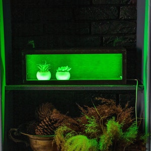 Wooden Shelf With Light Custom Neon Shelf Shelf With Led - Etsy