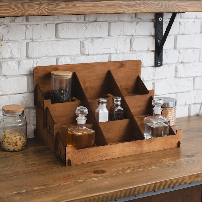 Wooden Spice Rack Shelf - Etsy