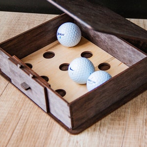 Golf Ball Box,wooden Golf Box,golf Ball Holder,golf Ball Storage,wood ...