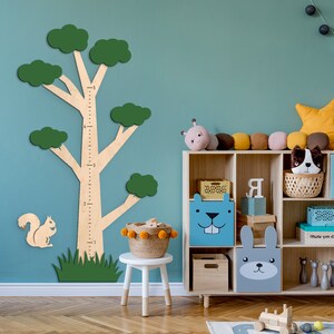 Tree Growth Chart, Growth Chart for Kids Room, Growth Chart Ruler Wood ...