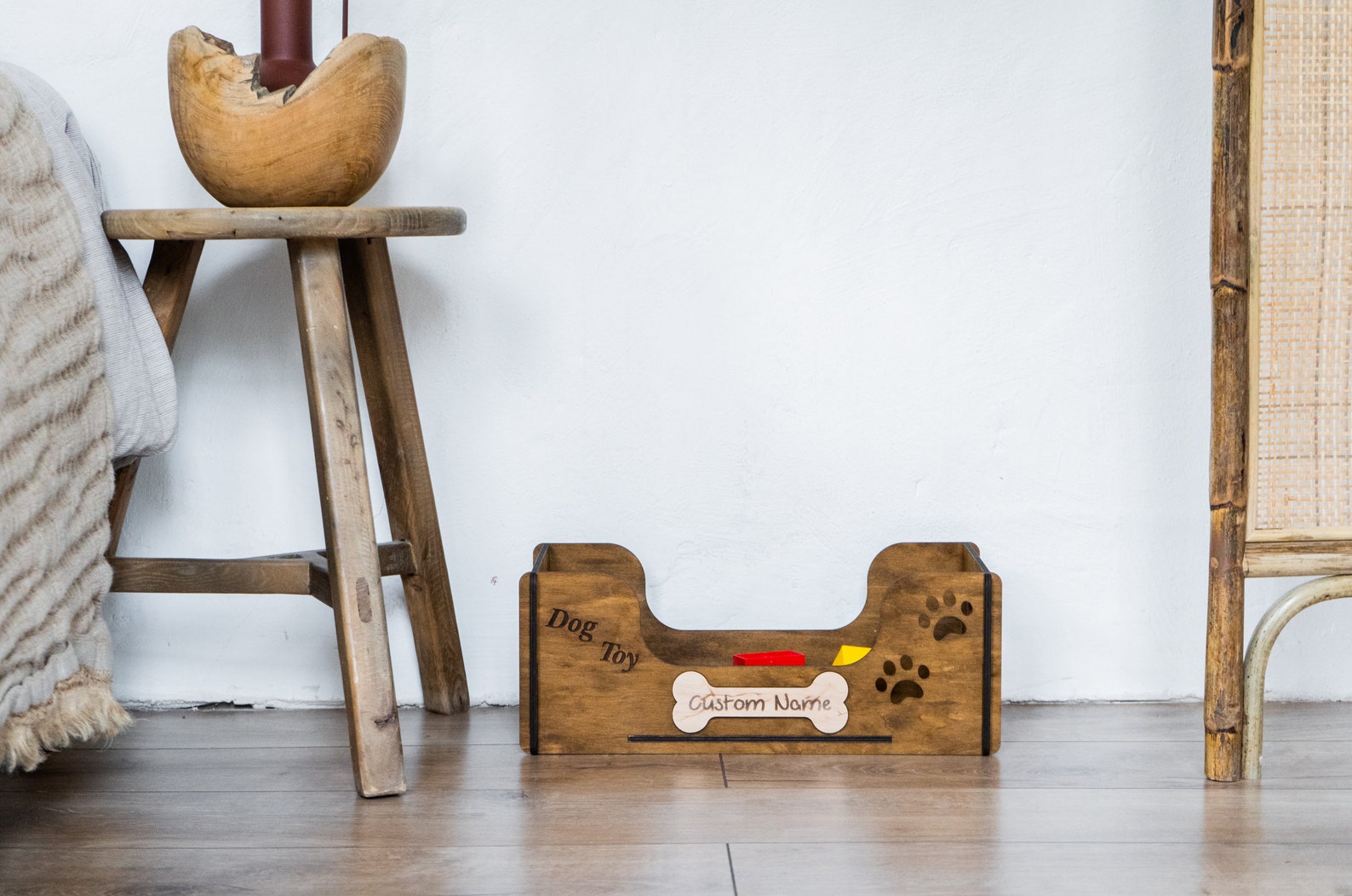 Personalized Dog Toy Storage Dog Toy Box Wood Pet Toy - Etsy