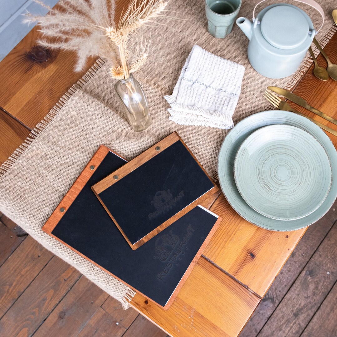 Restaurant Menu Holder Rustic, Restaurant Menu Folder Leather ...