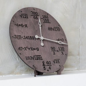 Math Wall Clock, Teacher Wall Clock, Gift for Math Teacher, Mathematics ...