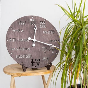 Math Wall Clock, Teacher Wall Clock, Gift for Math Teacher, Mathematics ...