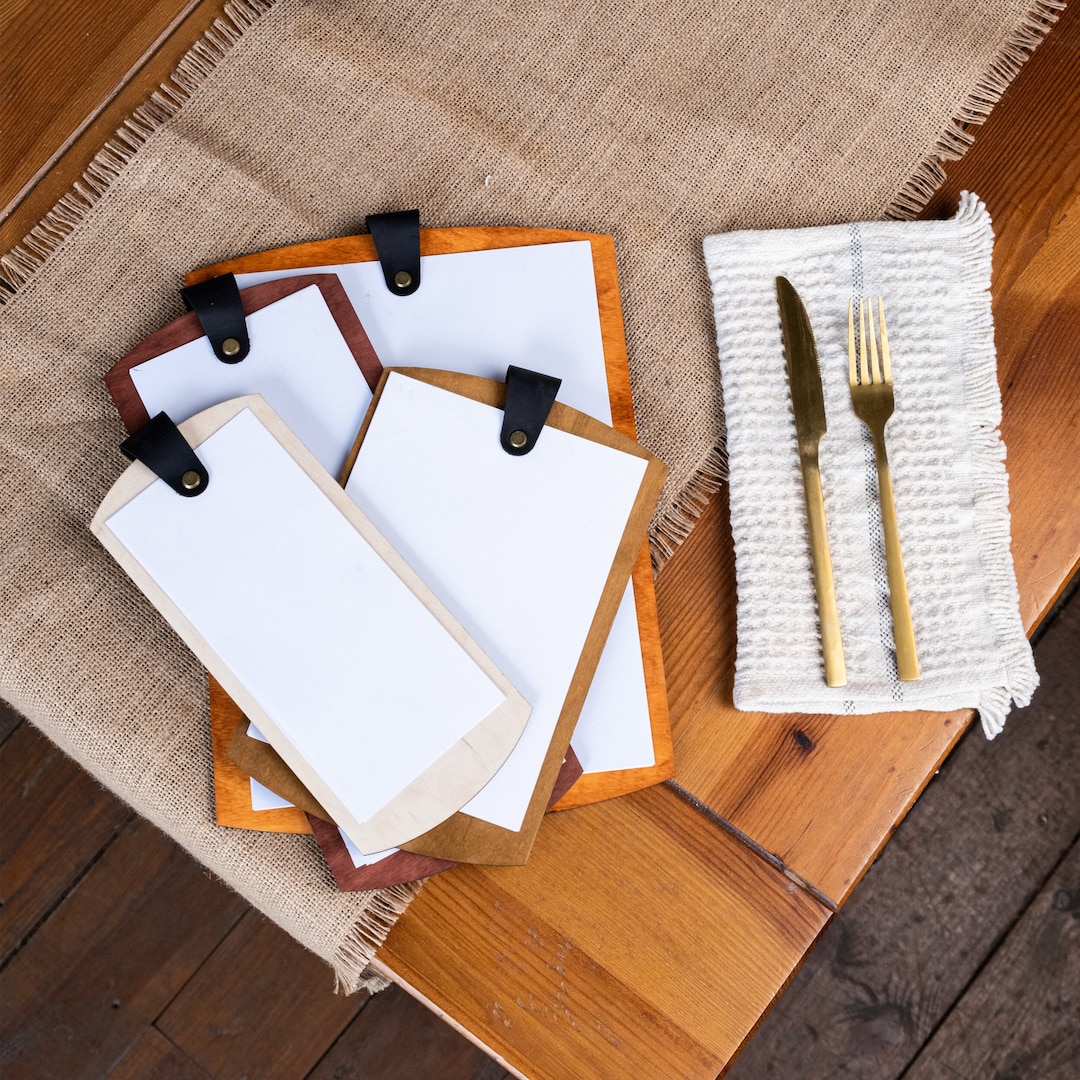 Wooden Menu Holder, Restaurant Menu Board, Clipboard Menu Holder, Cafe ...