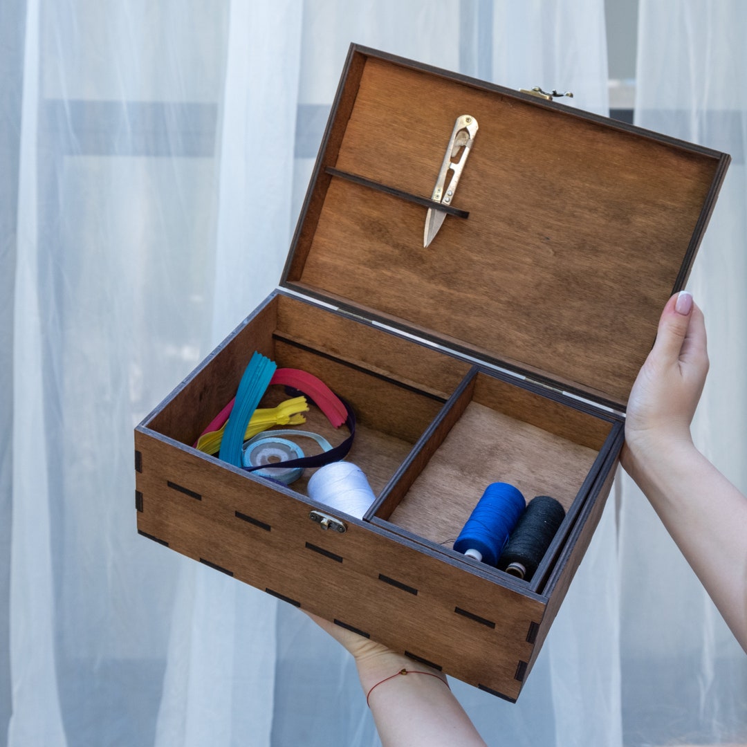 Sewing Storage Box, Tool Kit Personalized, Sewing Kit Box, Beginners ...