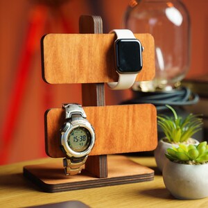 Watch Stand for Four Watches, Watch Stand Wood, Watch Holder Stand ...