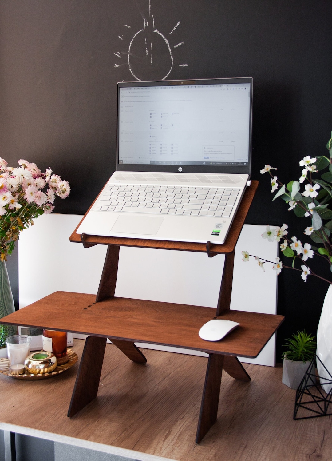 Standing Desk Wood,standing Desk Converter,laptop Stand,workstation ...