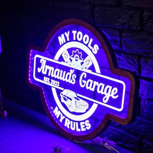 Personalized Neon Sign Garage, Garage Neon Sign Custom, Garage Neon ...