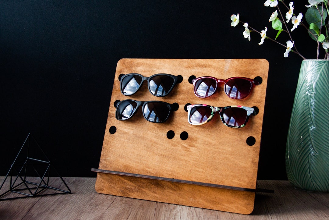 Sunglasses Display Stand, Eyeglass Stand Wood, Glasses Organizer ...