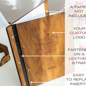 Wood Restaurant Menu, Wooden Menu Cover, Personalized Restaurant Menu ...