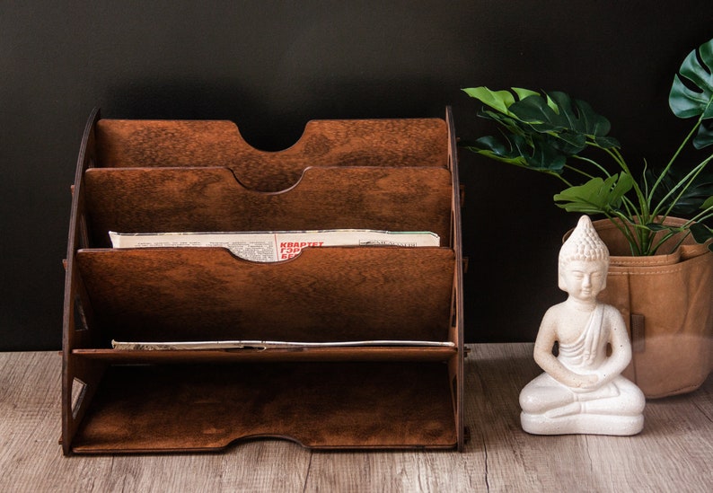 Office Desk Organizer Wooden Desk Organizer Document Holder - Etsy