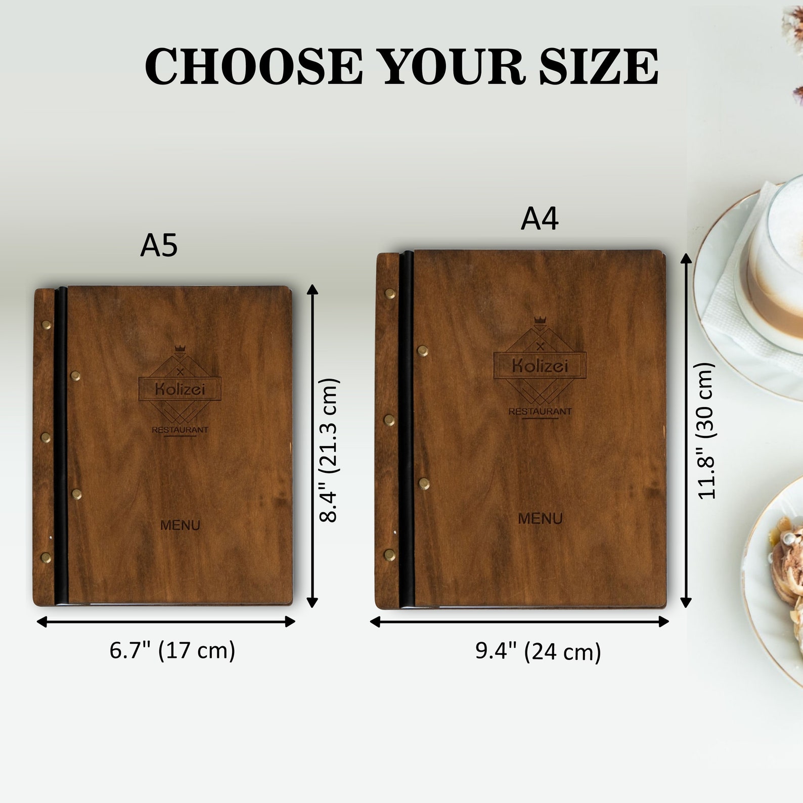 Wood Restaurant Menu Wooden Menu Cover Personalized - Etsy