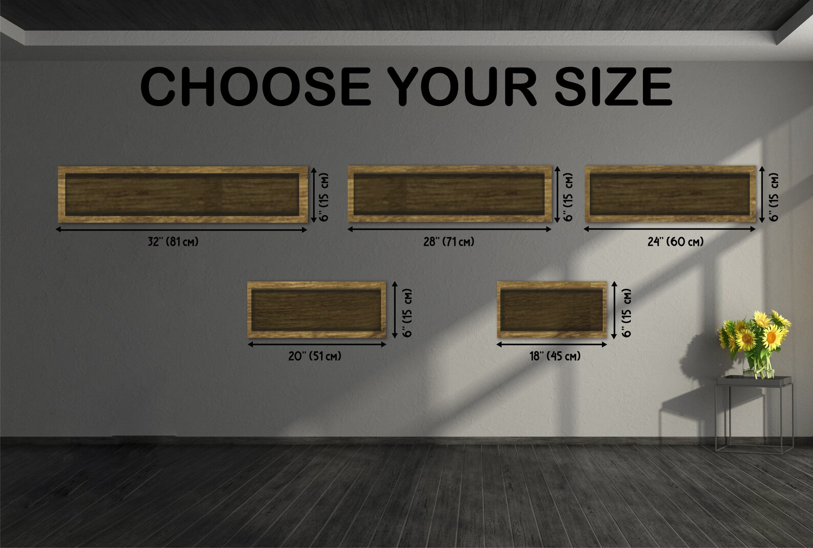 LED Display Shelf Shelf With LED Wood Shelf for Wall Rustic - Etsy