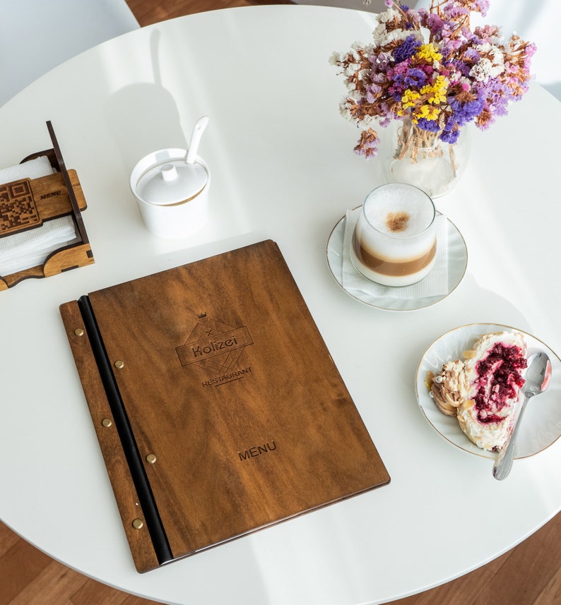 Wood Restaurant Menu Wooden Menu Cover Personalized - Etsy