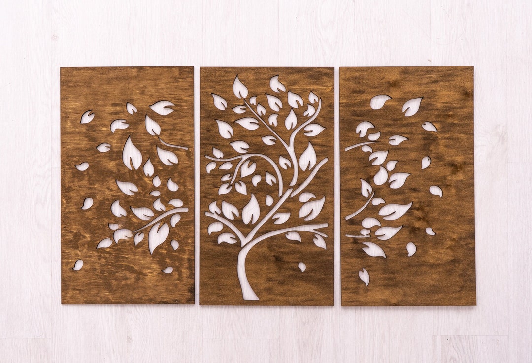 Tree of Life Wall Art Wood Large, Tree of Life Wall Art Panel, Wooden ...