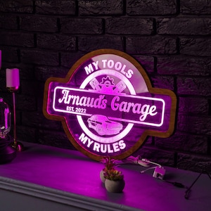 Garage Neon Sign Custom, Garage Light up Sign, Garage Led Sign, Garage ...