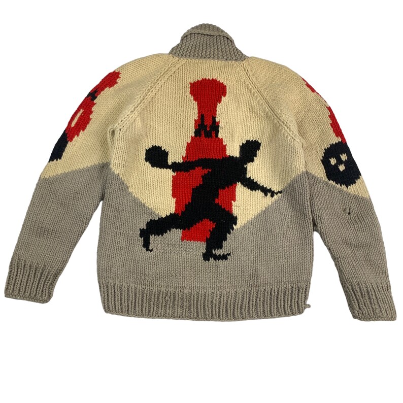 Vintage 1960s Bowling Cowichan Knit Sweater Size Small - Etsy