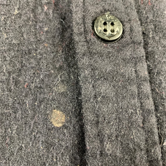 Vintage 1940s US Navy CPO One Pocket Button Up Shirt … - Gem