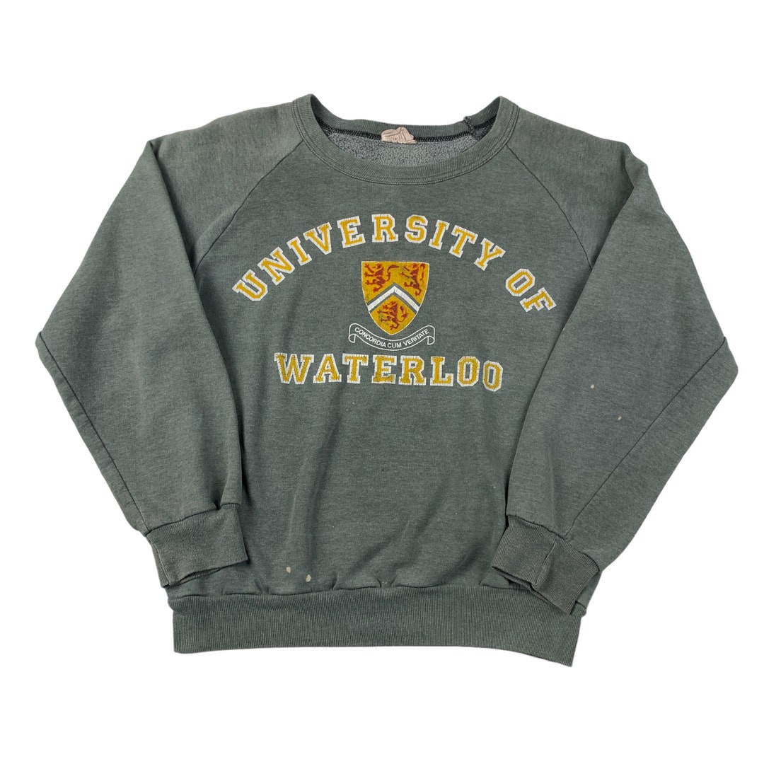 Vintage 1980s Waterloo Collegiate Crewneck Sweatshirt Size Small - Etsy