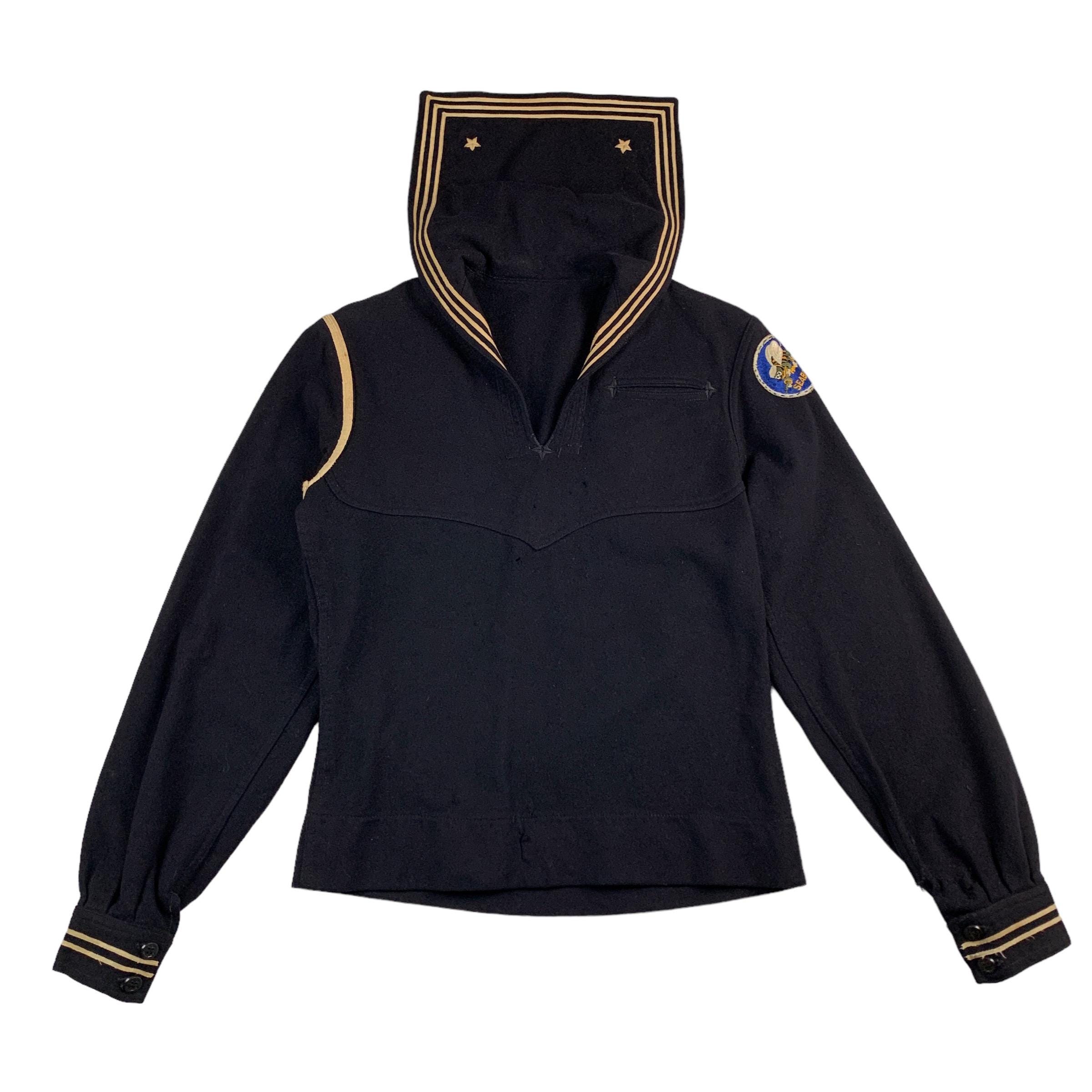 Vintage 1940s US Navy Cracker Jack Uniform Shirt W/ Seabees Patch Size ...