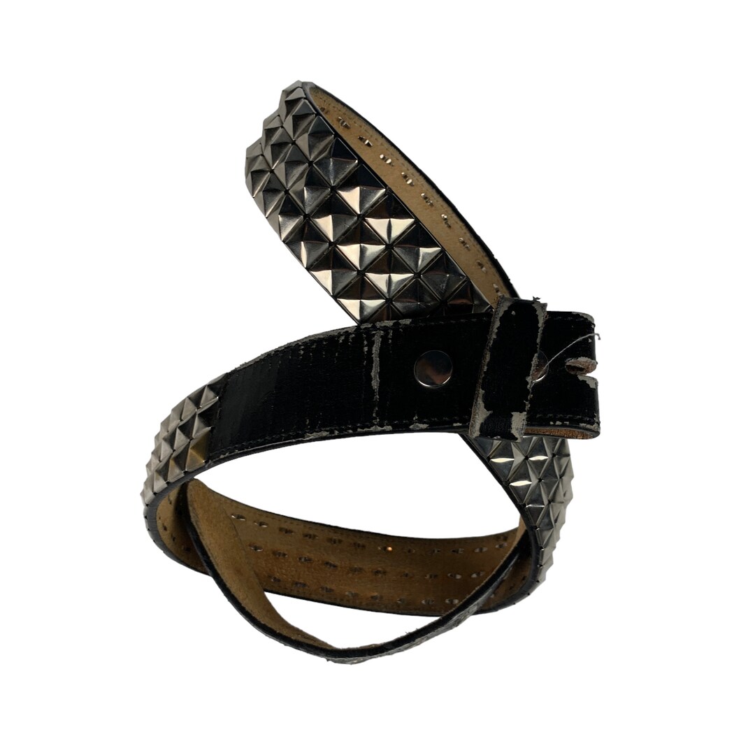 Vintage Studded Leather Belt - Etsy