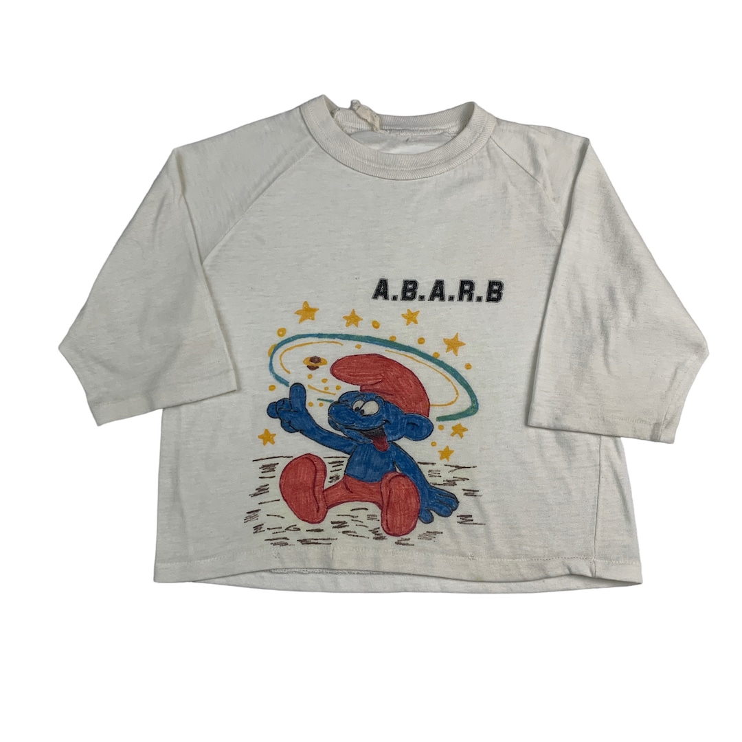 Vintage 1970s Hand Drawn Smurf T-shirt - Etsy