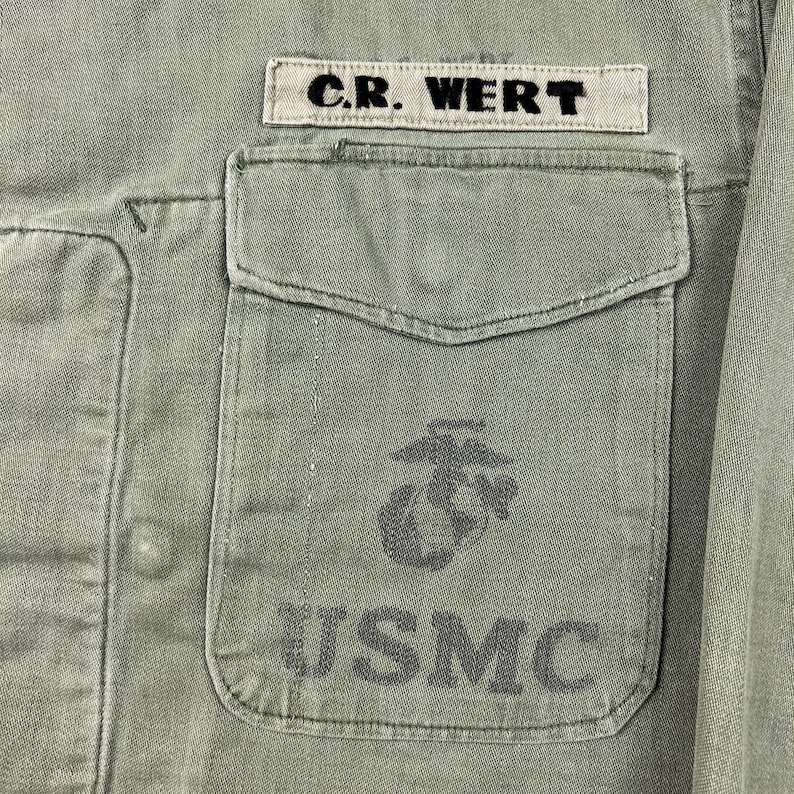 Vintage 1950s USMC P-56 Military Fatigue Button up Shirt - Etsy