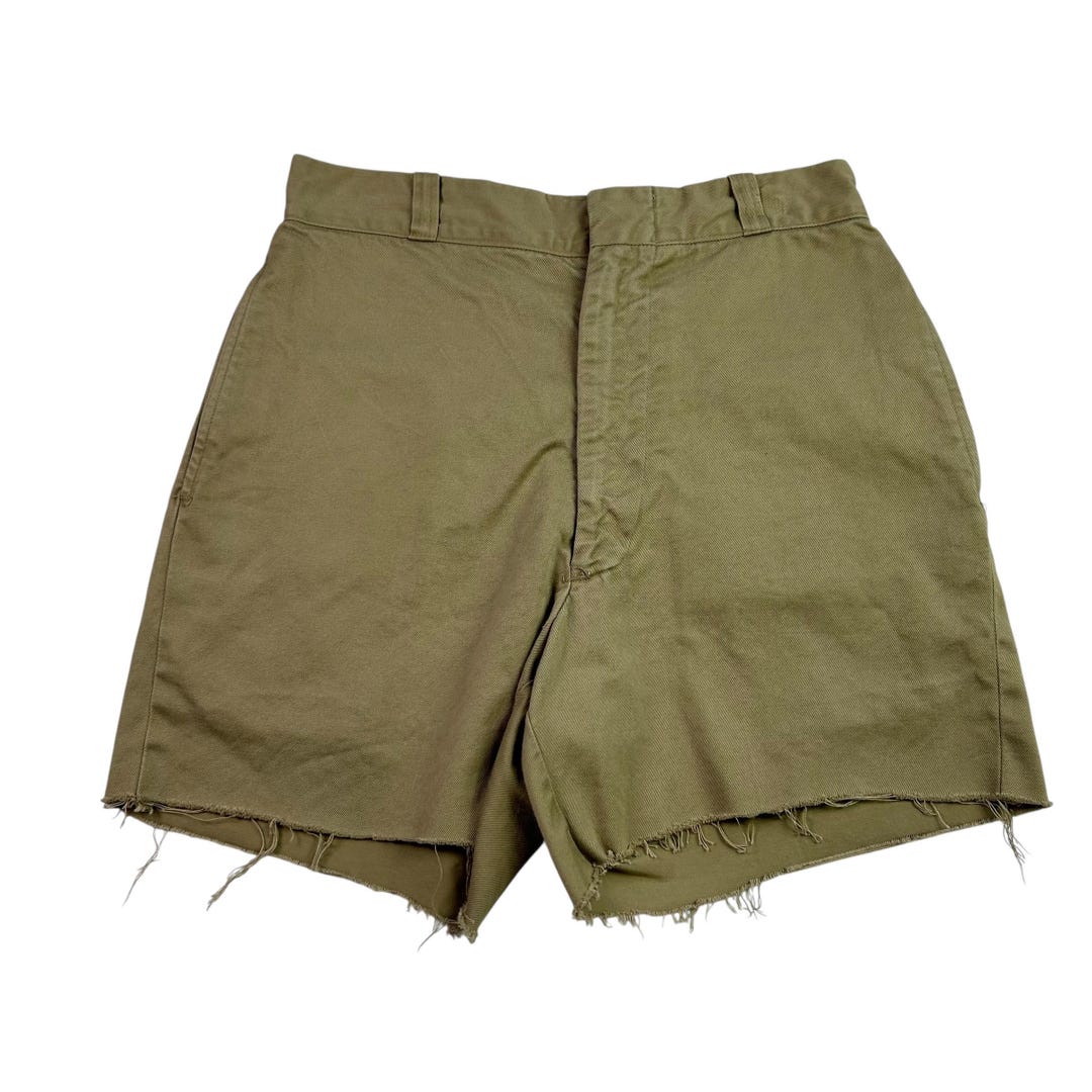Vintage 1960 US Military Khaki Cut off Shorts Size 28 - Etsy