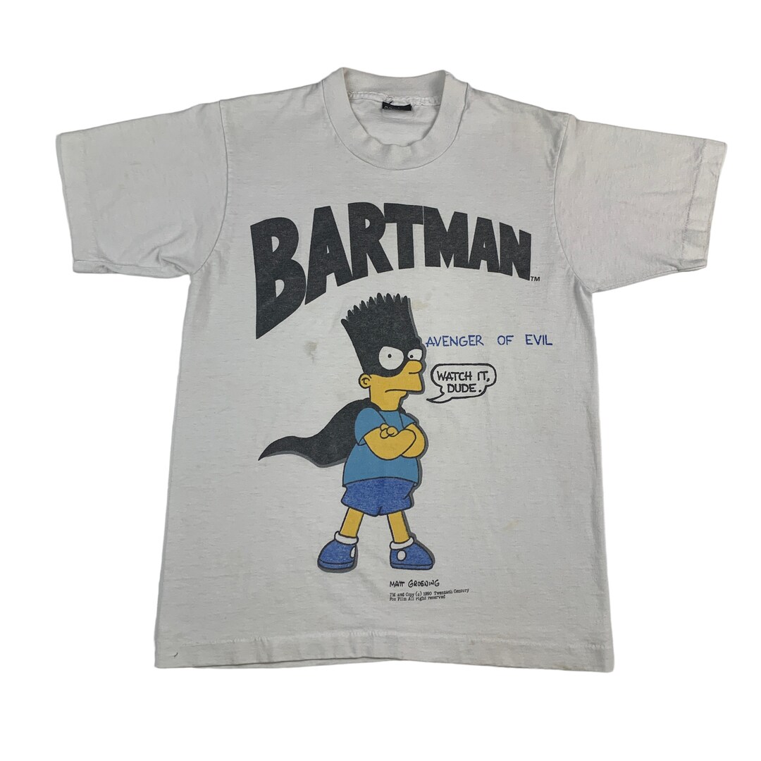 Vintage 1990s Bart Simpson Bartman T-shirt Small/medium - Etsy
