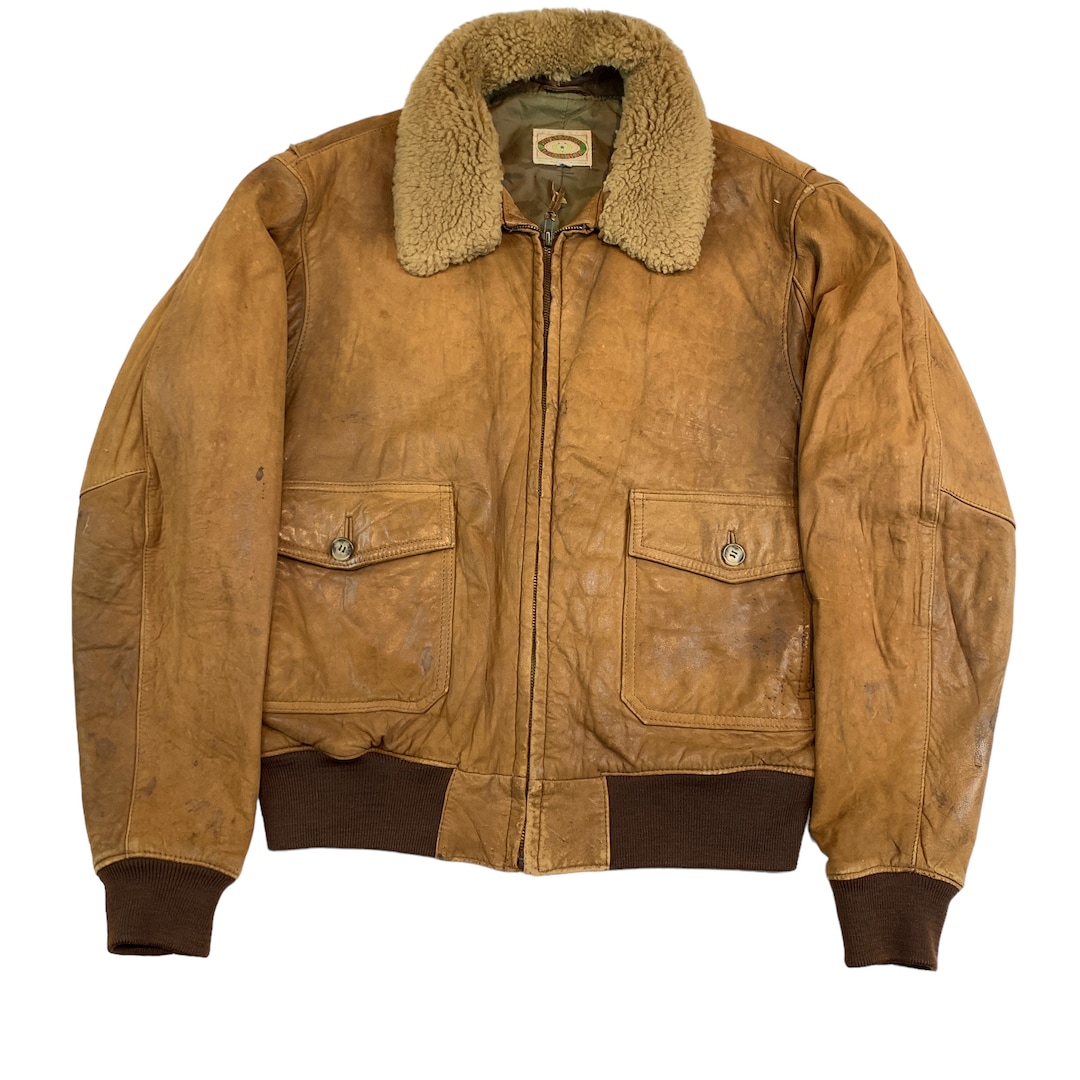 1980s Banana Republic Leather A-2 Flight Jacket Size 44 - Etsy