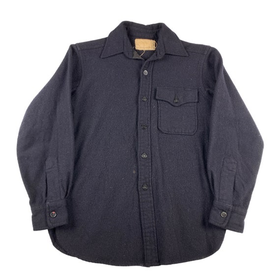 Vintage 1940s US Navy CPO One Pocket Button Up Shirt … - Gem