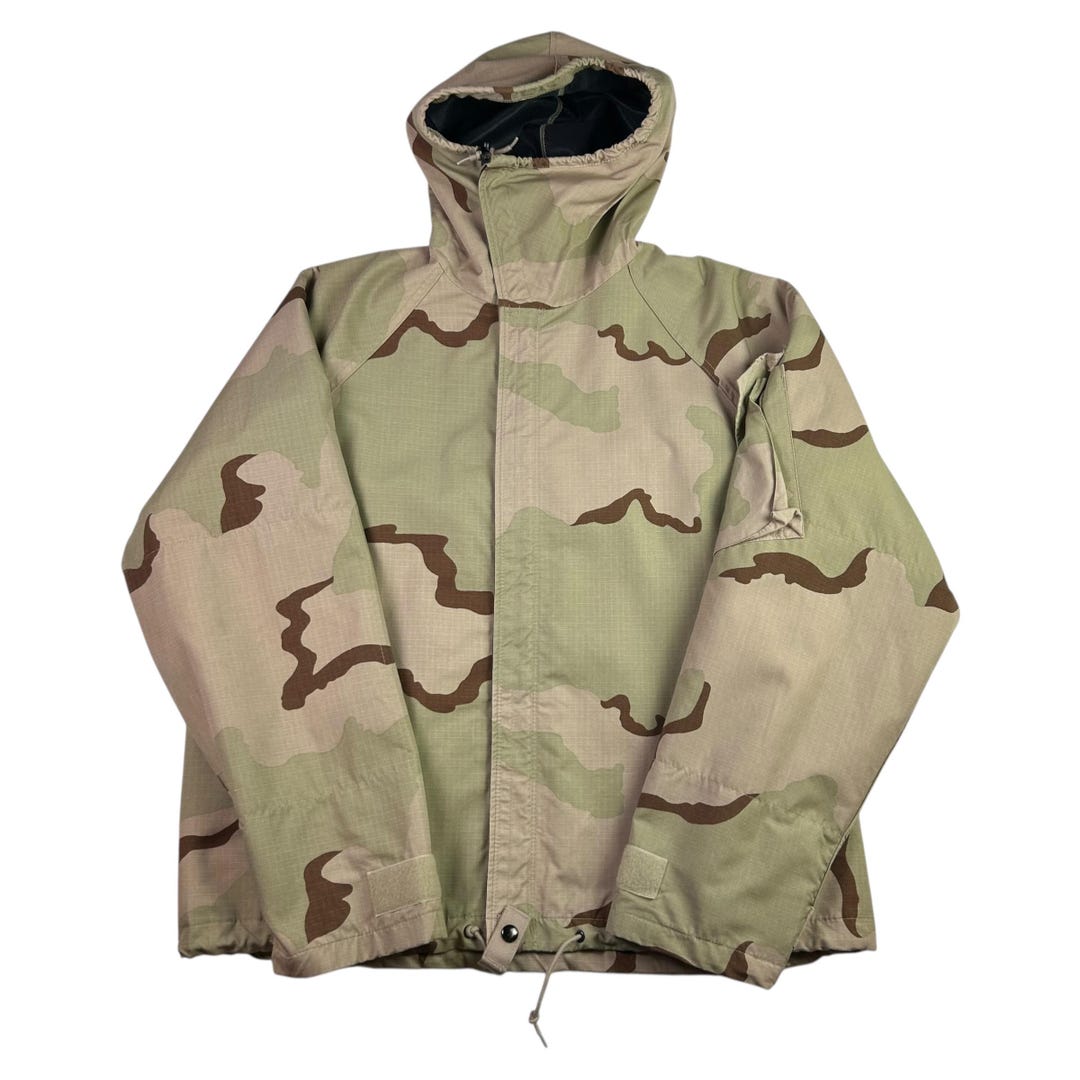 Vintage Desert Camo US Military Chemical Protective Jacket Size Medium ...