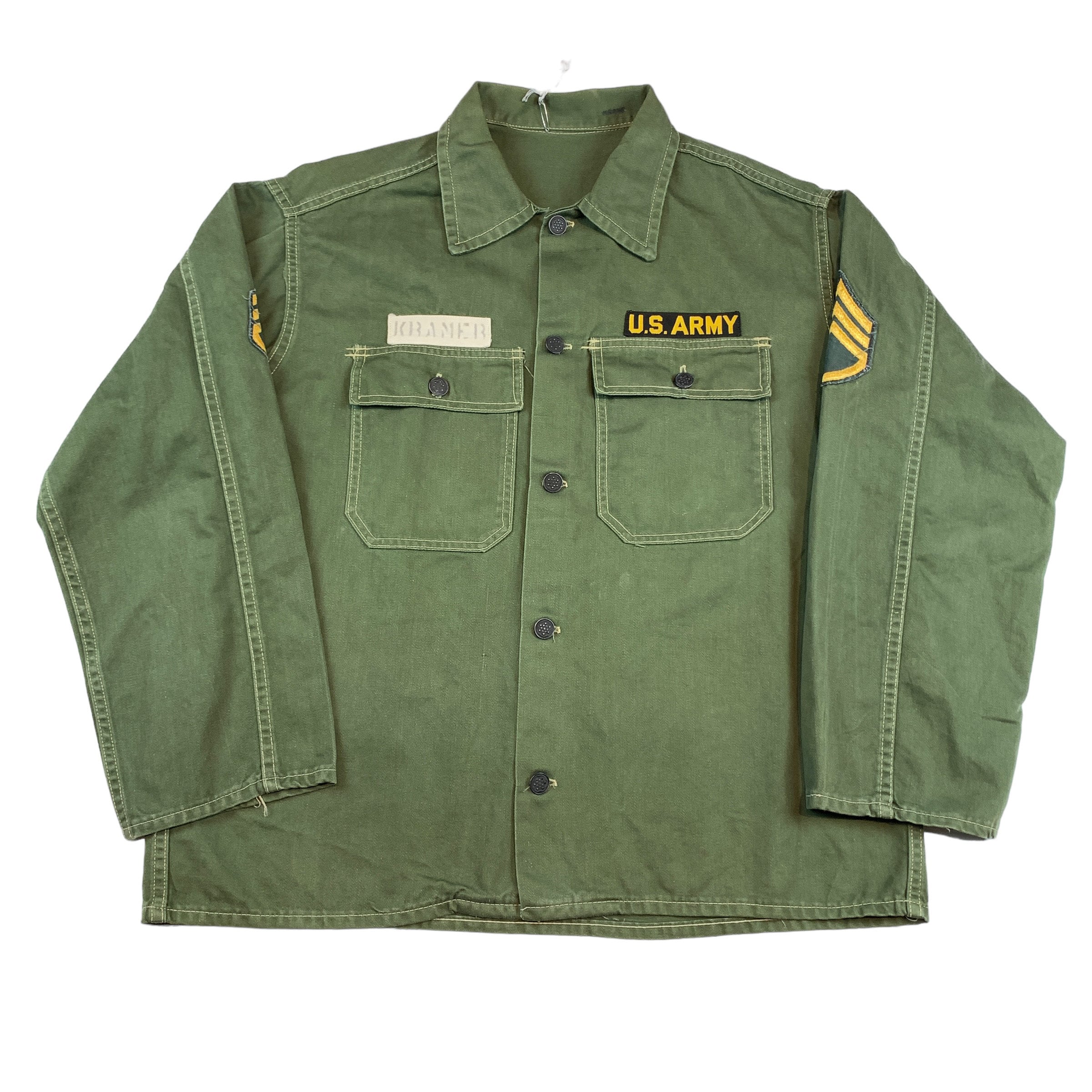 Vintage 1950s US Military/ Army Fatigue 13 Star Button up Shirt M/L - Etsy