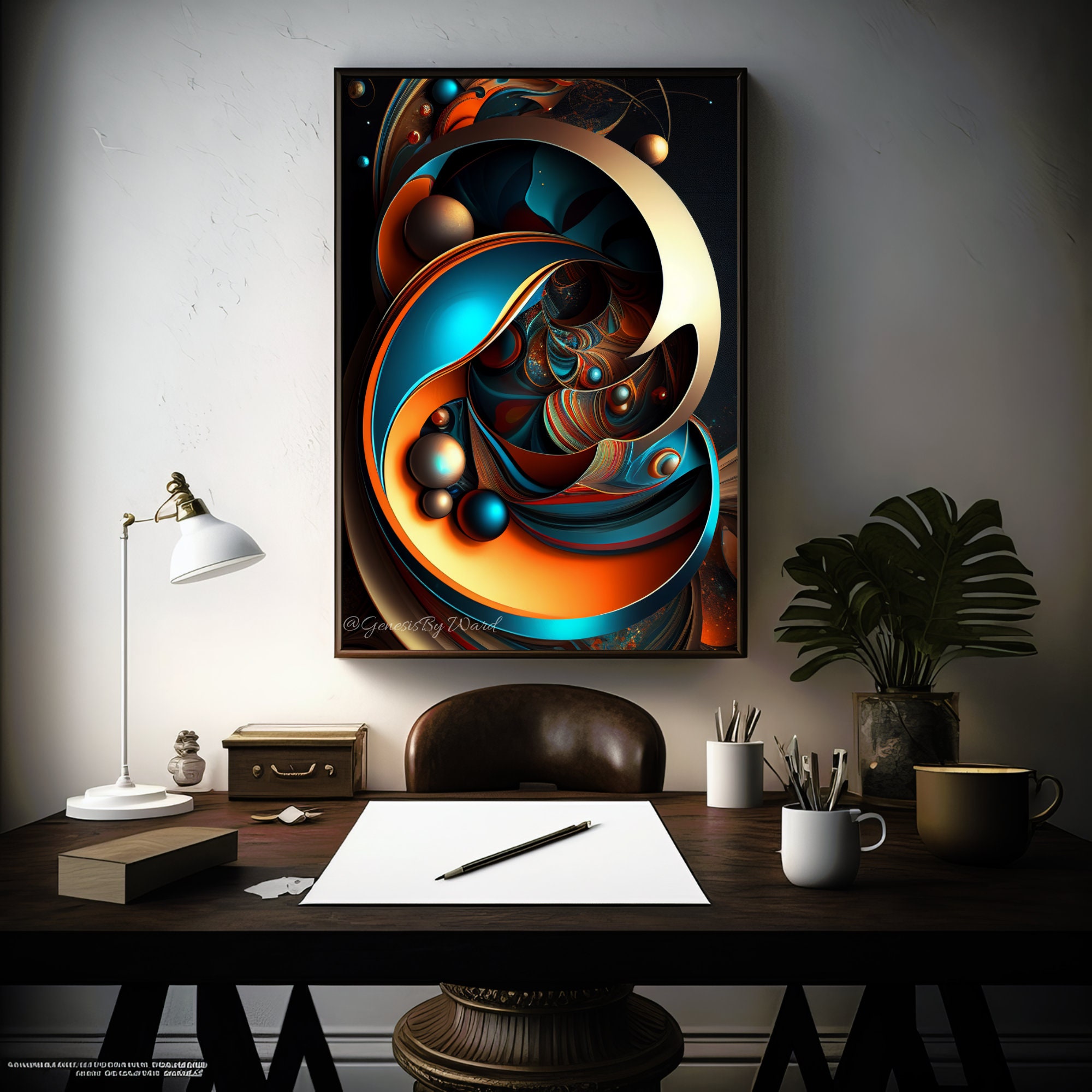 Geometric Symphony | Printable Wall Art | Abstract Geometry Art ...