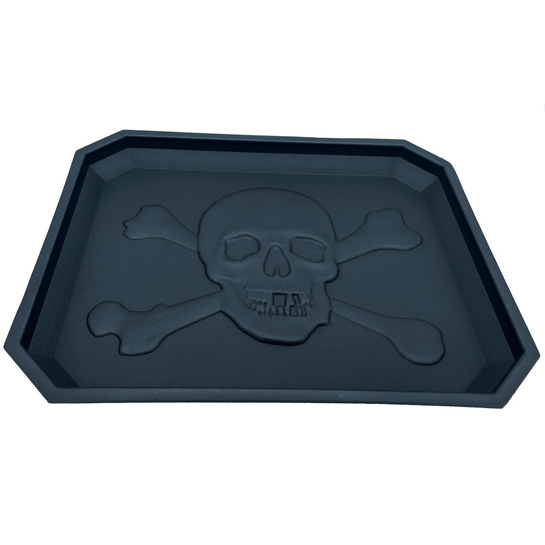 Skull and Crossbones KYDEX Dump Tray/valet Tray/organizer & Catch-all ...