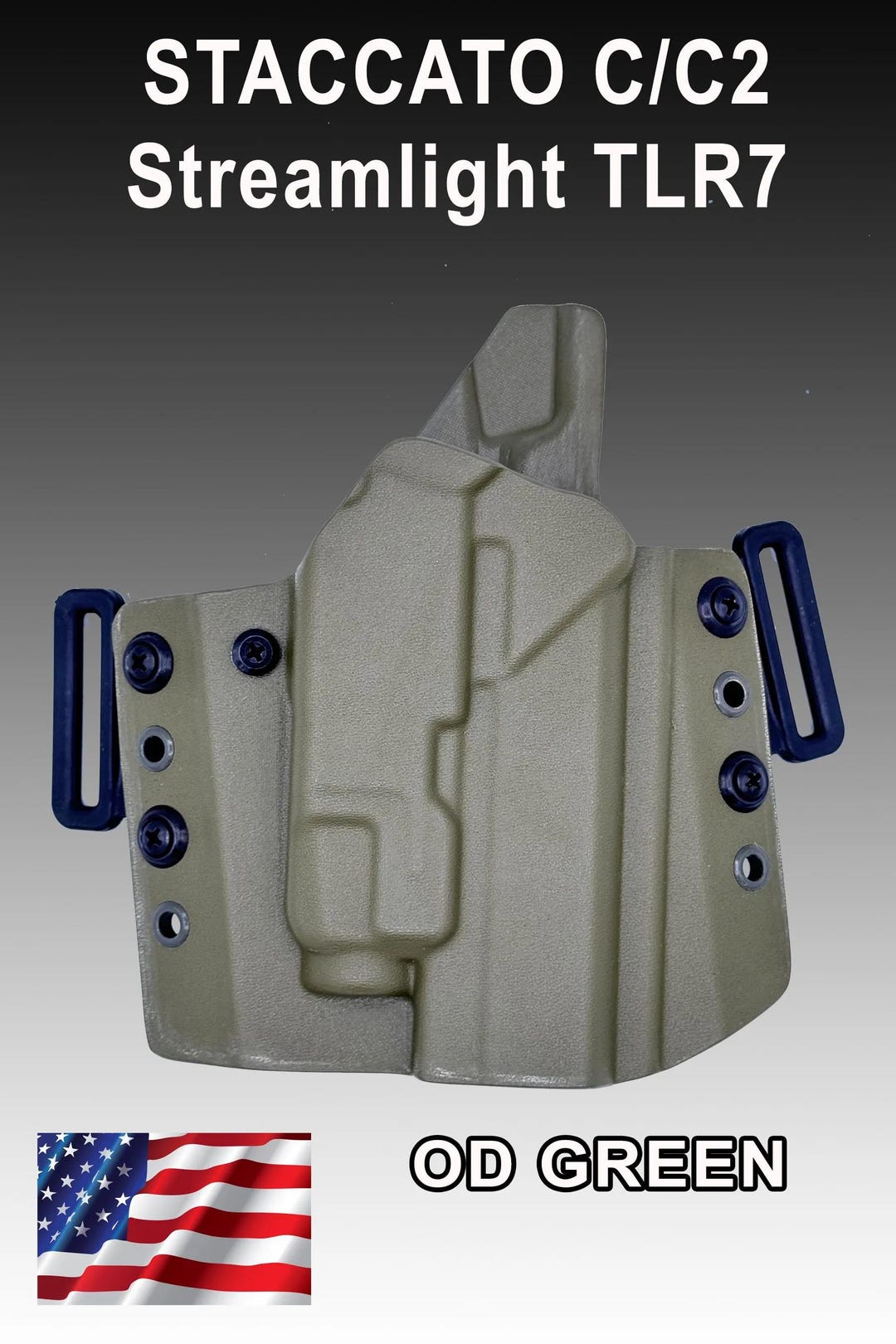 Custom Kydex OWB Holster for Staccato C/C2 With TLR7 Light - | Multiple ...