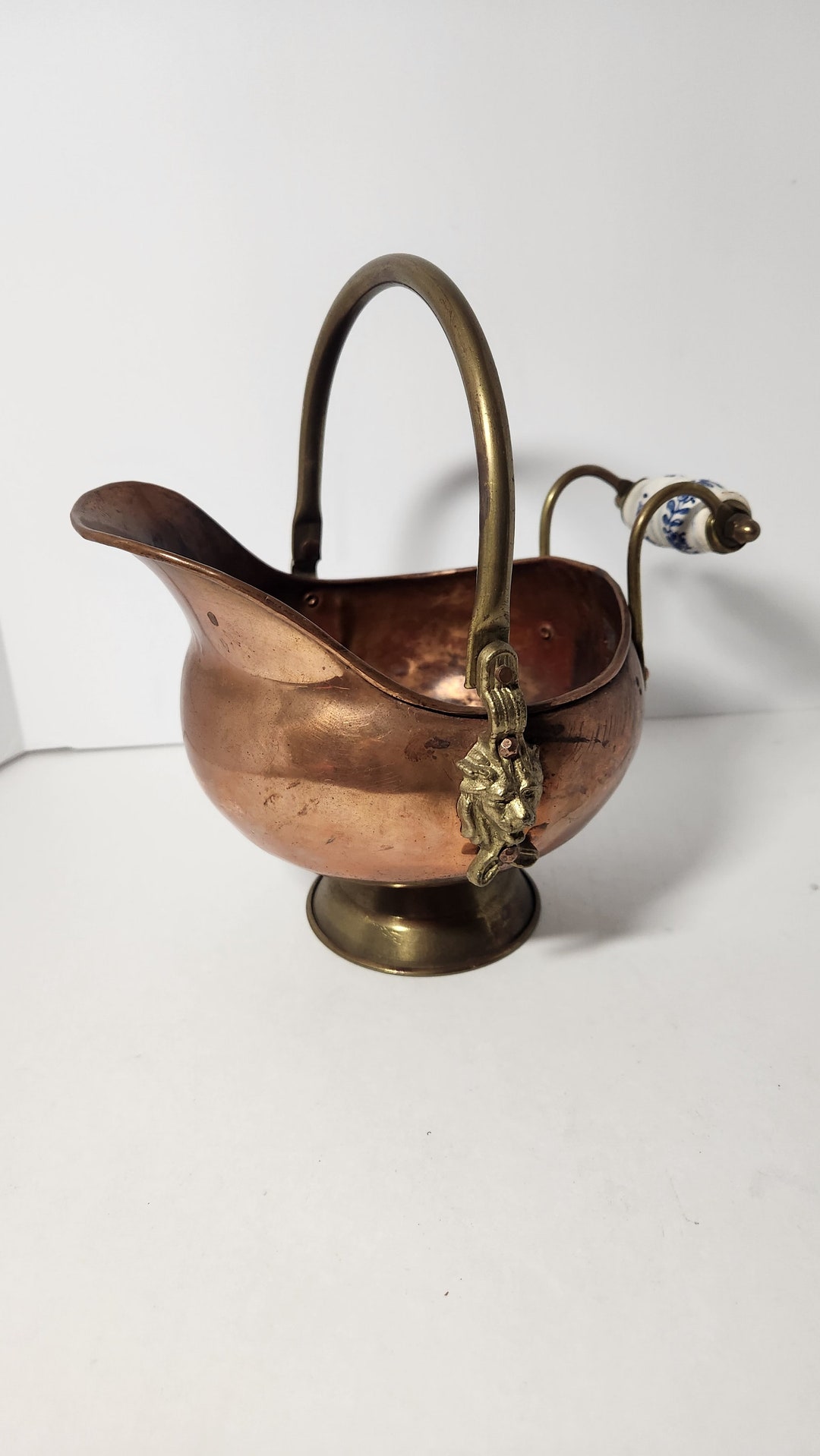 Vintage Copper Coal Scuttle Small - Etsy